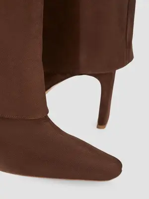 Staud Wally 90mm Suede Foldover Boots