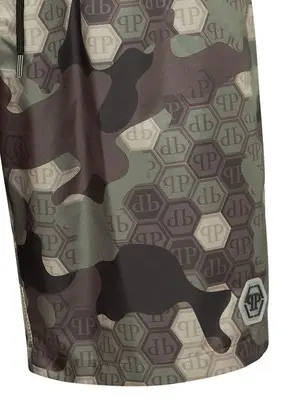 Philipp Plein Monogram Pattern Swim Shorts