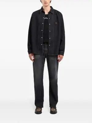 Gcds Wirdo Straight-leg Jeans - Black