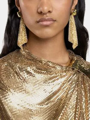 Rabanne Chainmail Dangle Earrings - Gold