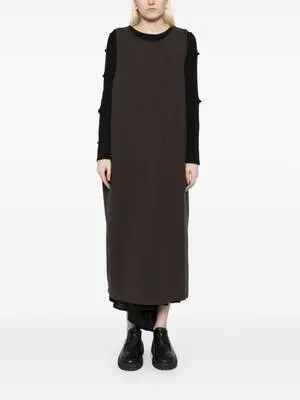 Y’s Tonal-stitched Wool-blend Dress