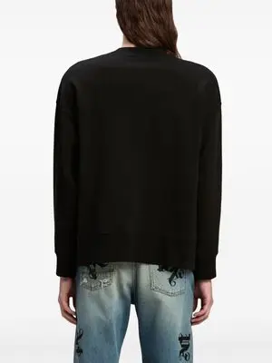 Palm Angels Bear Motif Crewneck Sweatshirt - Black