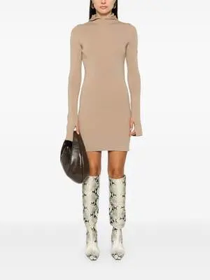 Fendi Hooded Mini Dress - Neutrals
