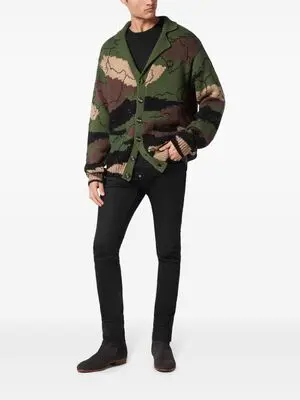 Philipp Plein V-neck Intarsia-knitted Cardigan