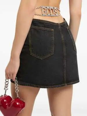 Gcds Denim Mini Skirt