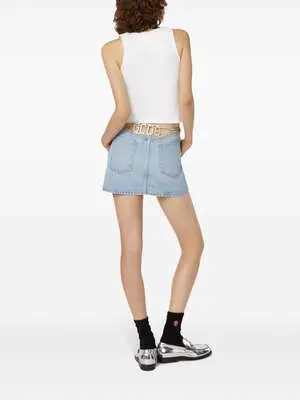 Gcds Denim Mini Skirt - Blue