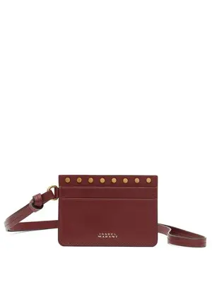Isabel Marant Stud-embellished Card Holder - Red