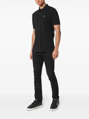 Philipp Plein Logo-patch Cotton Polo Shirt