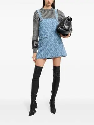 Gcds Monogram Denim Dress