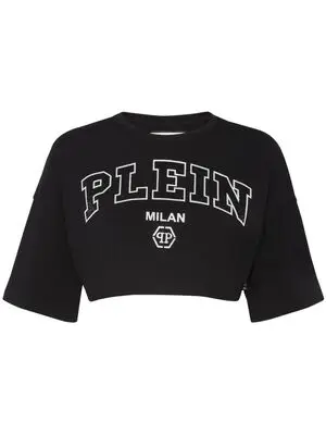 Philipp Plein Curved Hem Tops