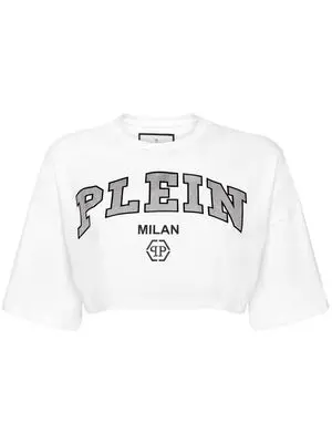 Philipp Plein Curved Hem Tops