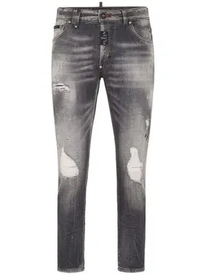 Philipp Plein Distressed Cropped Jeans