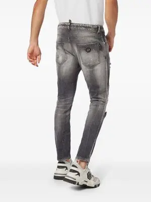 Philipp Plein Distressed Cropped Jeans