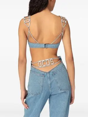 Gcds Chocker Denim Bra