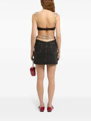 Gcds Chocker Denim Bra