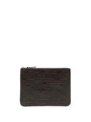 Comme Des Garçons Logo-embossed Leather Wallet - Brown
