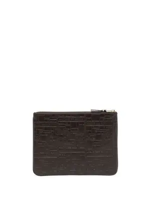 Comme Des Garçons Logo-embossed Leather Wallet - Brown