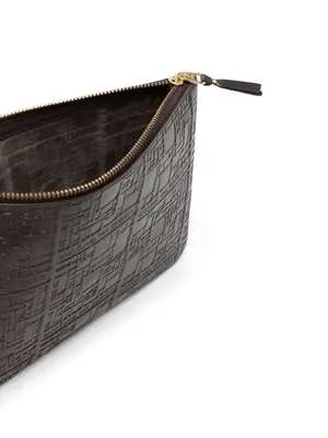 Comme Des Garçons Logo-embossed Leather Wallet - Brown