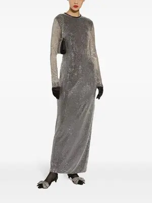 Dolce & Gabbana Crystal-embellished Dress - Silver