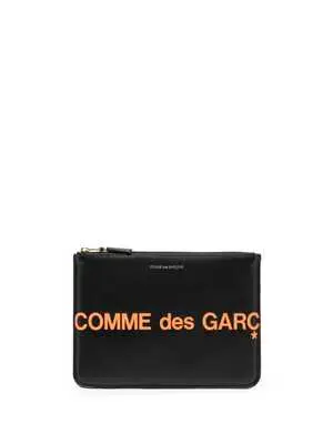 Comme Des Garçons Logo-print Leather Wallet - Black
