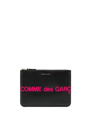 Comme Des Garçons Logo-print Leather Wallet - Black