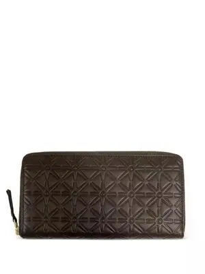 Comme Des Garçons Monogram-pattern Leather Wallet