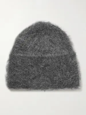 TOTEME Brushed Alpaca-blend Beanie - Gray