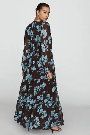the somerset maxi dress long sleeve mock neck chiffon edition Collection By Anthropologie - Multi Floral Daughter Size:7 Years also_available_pn:Also Available in Plus Casual Dresses on Sale