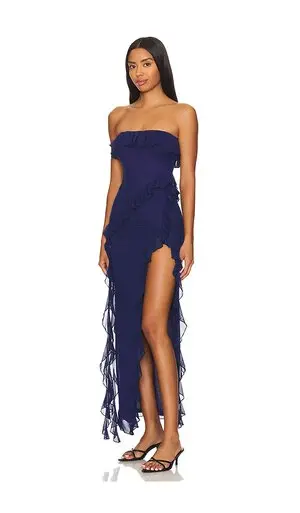 MORE TO COME Frankie Draped Maxi Dress With Slit