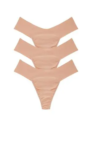 Hanky Panky Natural Rise Thongs 3 Pack - Taupe