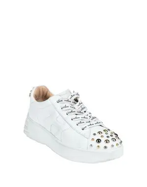 Hogan Leather Sneakers With Studs - White