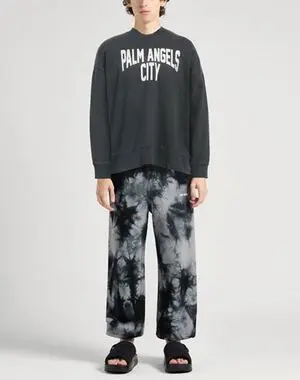 Palm Angels Cotton Crewneck Sweatshirt With Logo Print