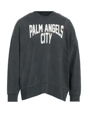 Palm Angels Cotton Crewneck Sweatshirt With Logo Print
