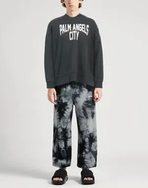 Palm Angels Cotton Crewneck Sweatshirt With Logo Print