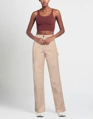 Palm Angels High-waisted Straight Leg Trousers - Beige