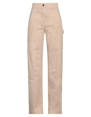 Palm Angels High-waisted Straight Leg Trousers - Beige