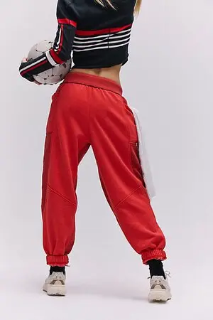 Free People Making It Joggers - Victory Red