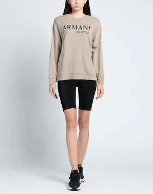 Armani Exchange Solid Color Sweatshirt - Beige