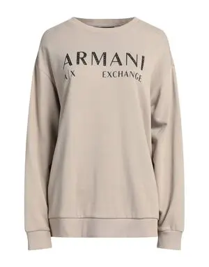 Armani Exchange Solid Color Sweatshirt - Beige