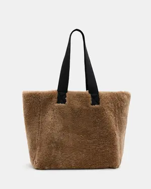 ALLSAINTS Izzy Reversible Shearling Tote Bag