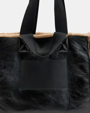ALLSAINTS Izzy Reversible Shearling Tote Bag