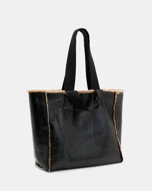 ALLSAINTS Izzy Reversible Shearling Tote Bag