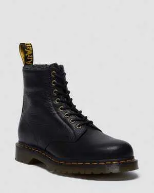 Dr. Martens 1460 Faux Fur Lined Leather Boots - Black