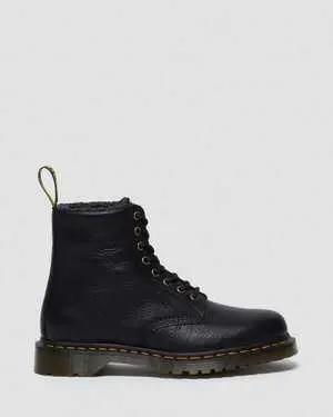 Dr. Martens 1460 Faux Fur Lined Leather Boots - Black