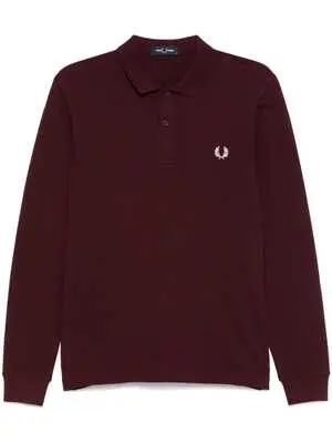 Fred Perry Logo-embroidered Polo Shirt - Red