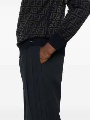 Fendi Pleat-detail Trousers - Blue