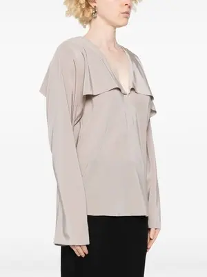 Helmut Lang Scarf Blouse - Grey