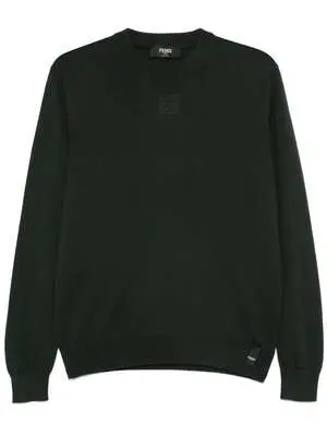 Fendi C-neck Virgin Wool Sweater - Green
