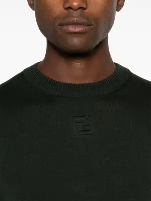 Fendi C-neck Virgin Wool Sweater - Green