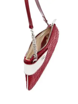 Gcds Comma Notte Monogram Shoulder Bag - Red